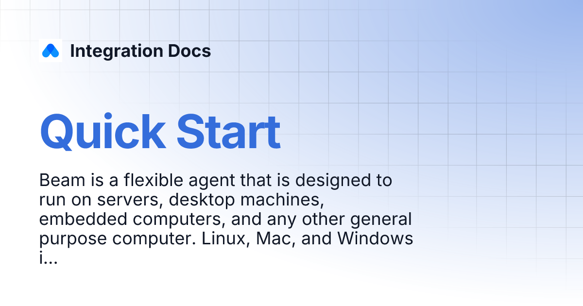 Quick Start | Integration Docs
